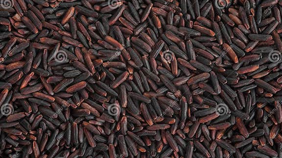 Surface of the Grains of Black Rice Stock Photo - Image of unpolished ...