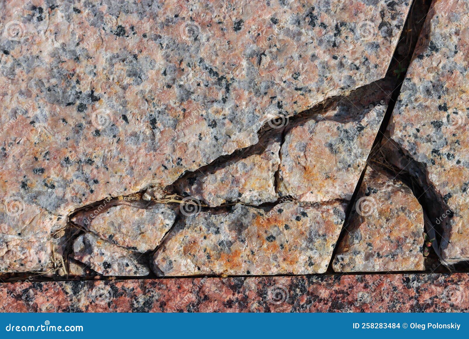 The Surface of Granite Stone with Cracks. Stock Photo - Image of ...
