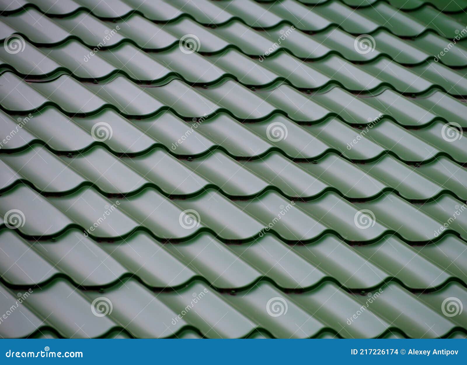 Surface Of Green Metal Roof Tiles Stock Photo | CartoonDealer.com ...
