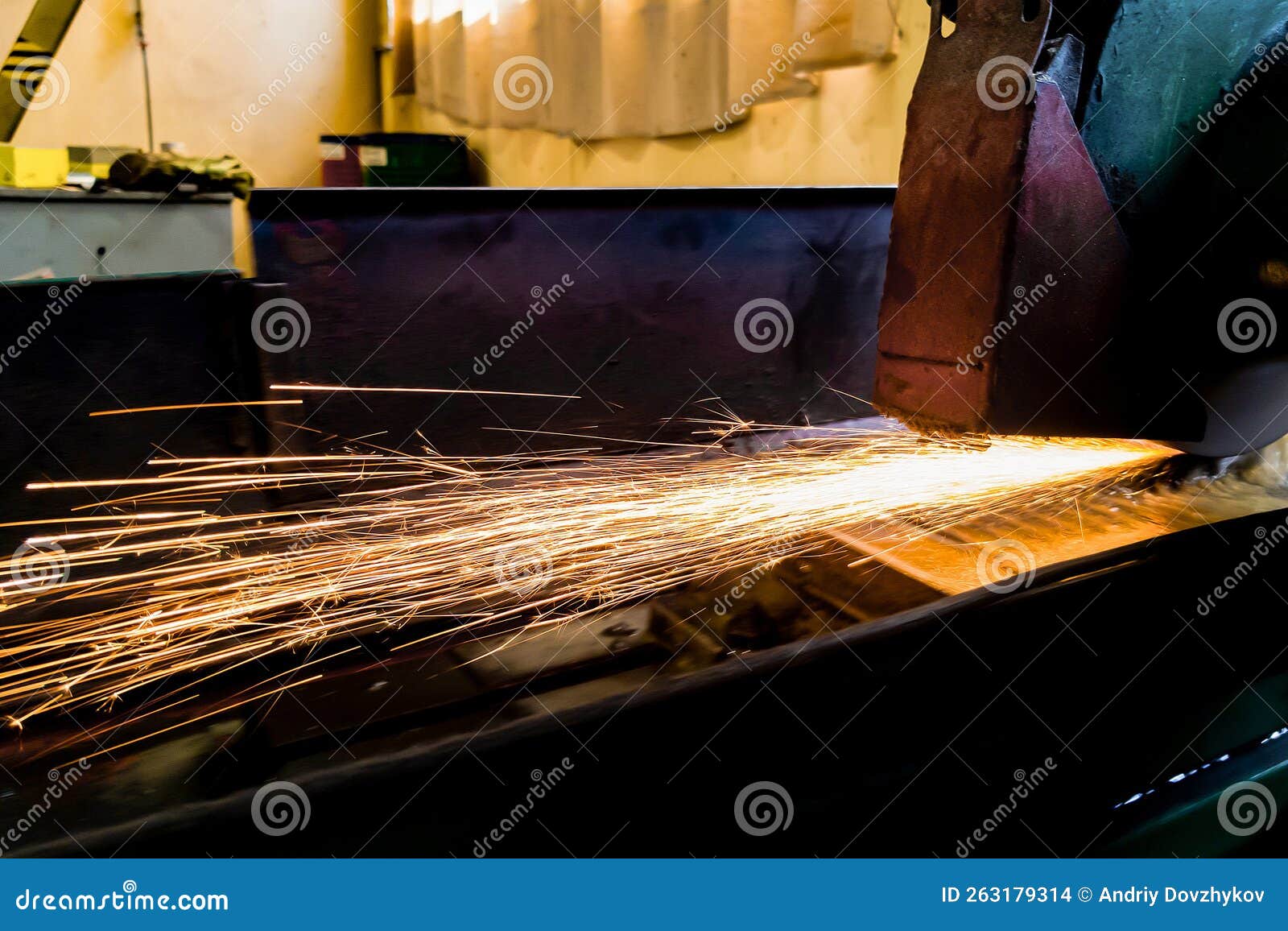 Surface Grinding on a Magnetic Table, Side View Stock Photo - Image of ...