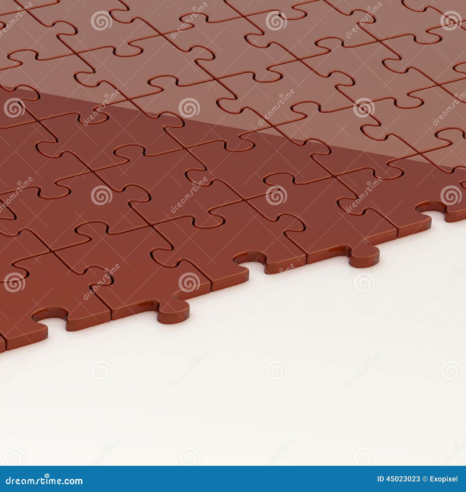 Surface Half-covered with the Puzzles Stock Illustration - Illustration ...