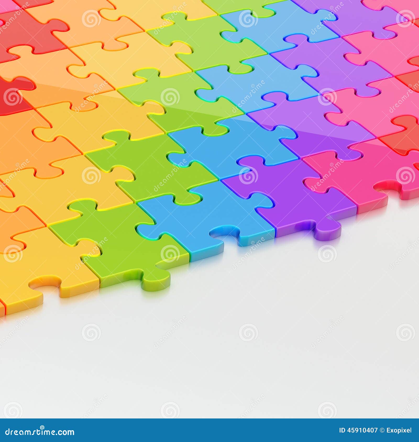 Surface Half-covered with the Puzzles Stock Image - Image of pattern ...