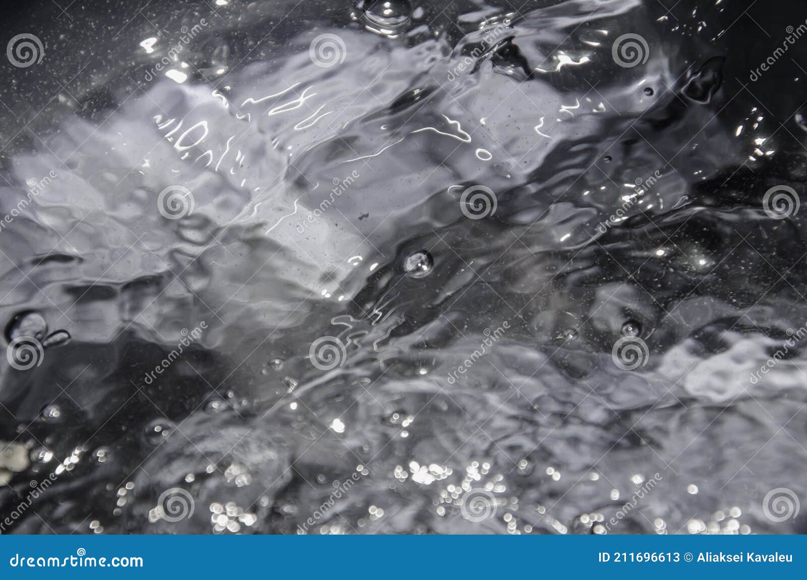 Surface of Intensive Boiling Water with Bubbles and Swirls Stock Image ...