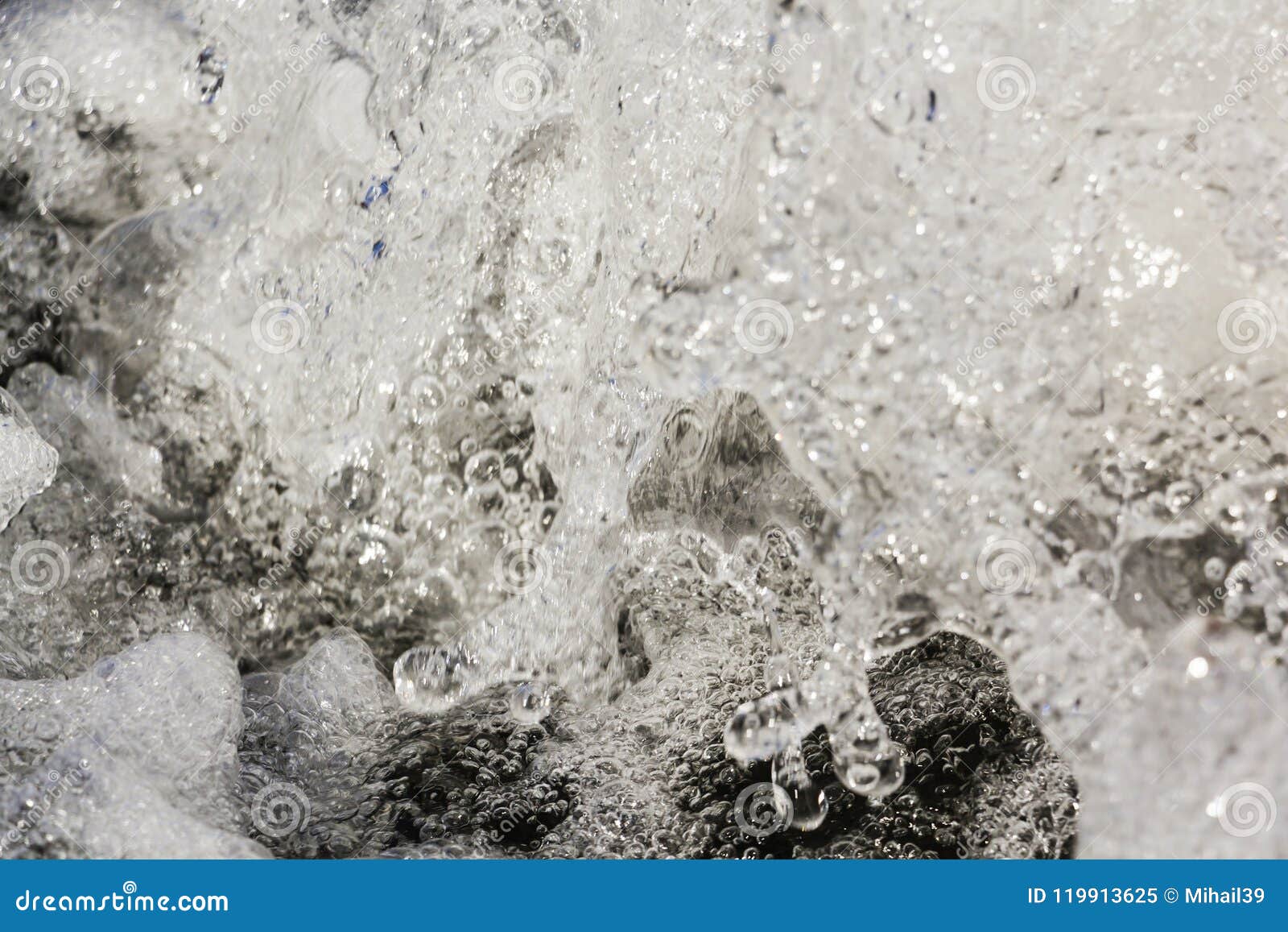 Surface of Intensive Boiling Water with Bubbles and Swirls. Stock Image ...
