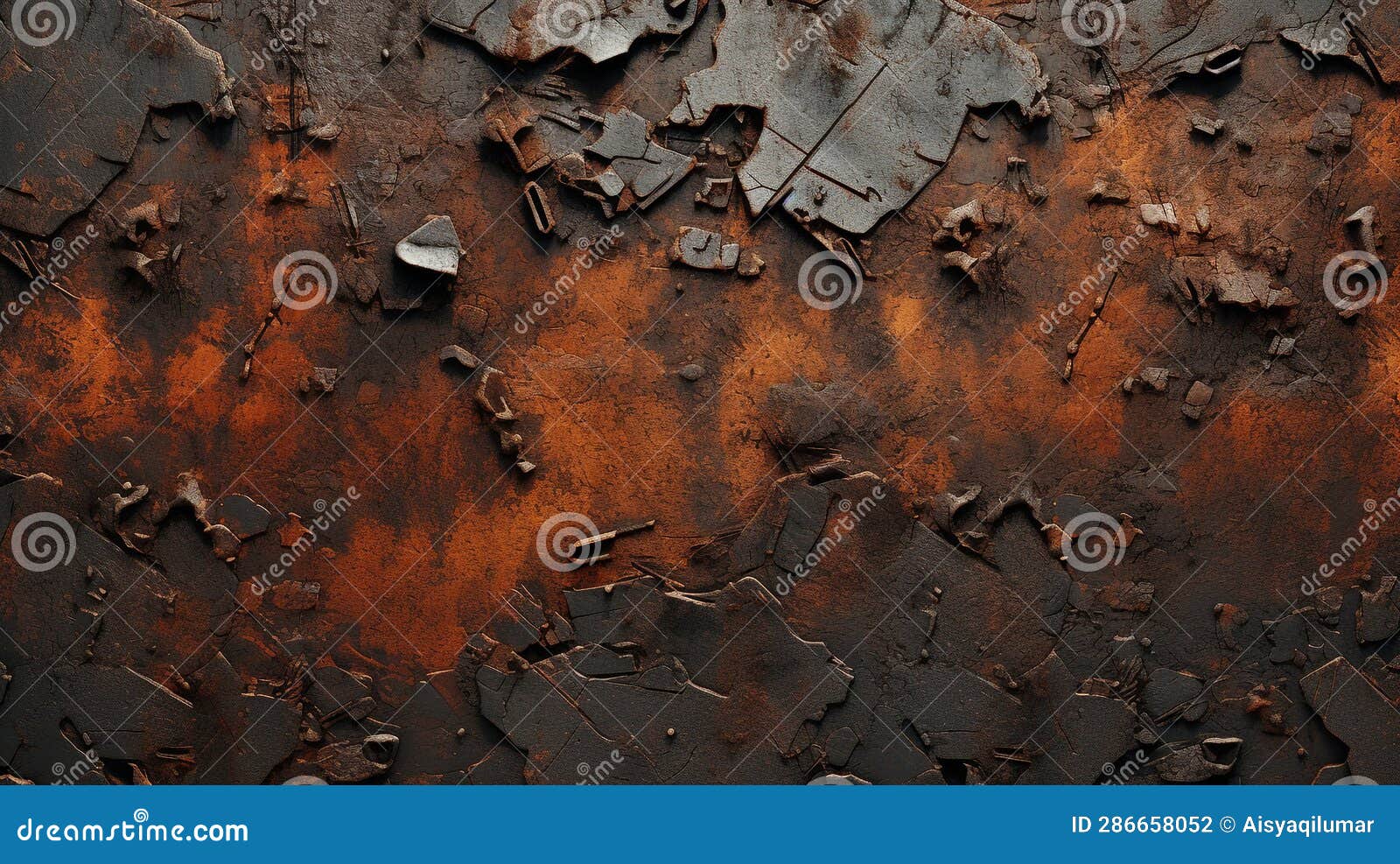The Surface of Iron that Has Been Rusted and Has Undergone an Oxidation ...