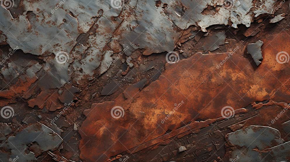 The Surface of Iron that Has Been Rusted and Has Undergone an Oxidation ...