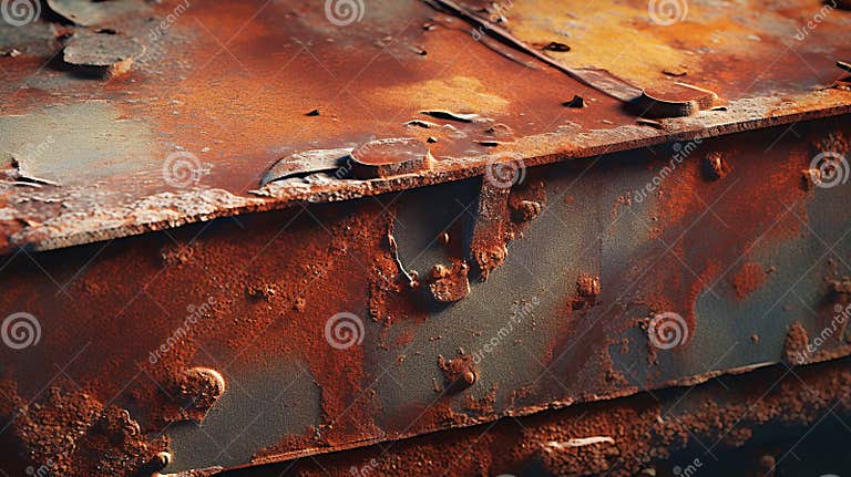 The Surface of Iron that Has Been Rusted and Has Undergone an Oxidation ...
