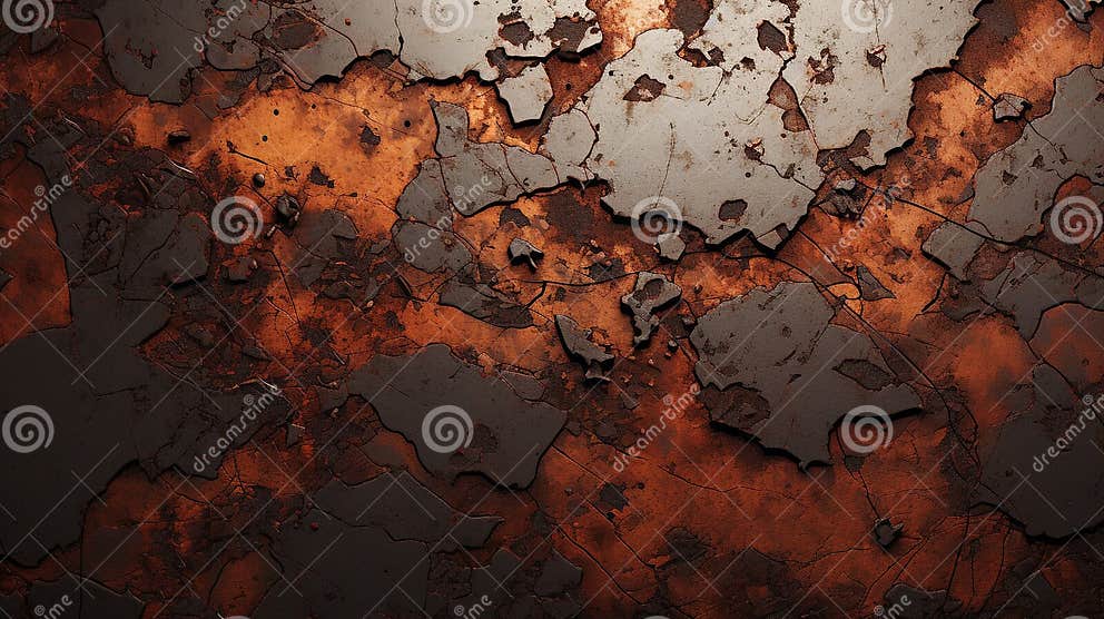 The Surface of Iron that Has Been Rusted and Has Undergone an Oxidation ...