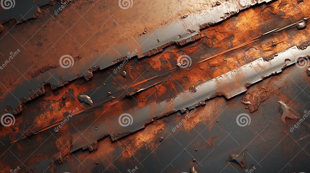 The Surface of Iron that Has Been Rusted and Has Undergone an Oxidation ...