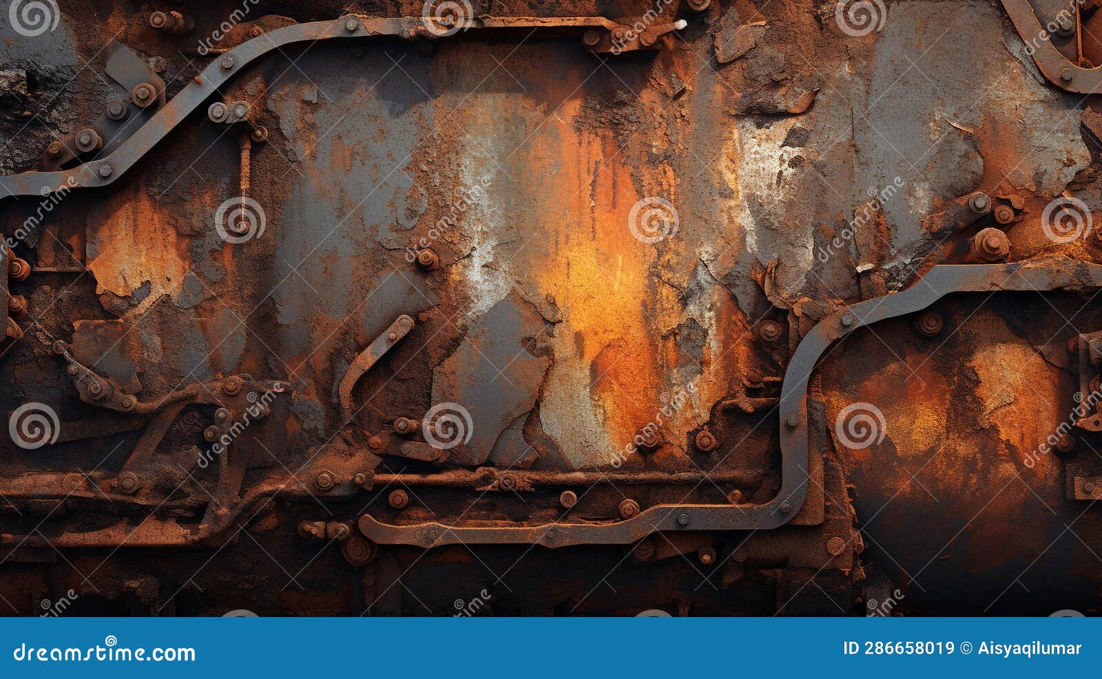 The Surface of Iron that Has Been Rusted and Has Undergone an Oxidation ...