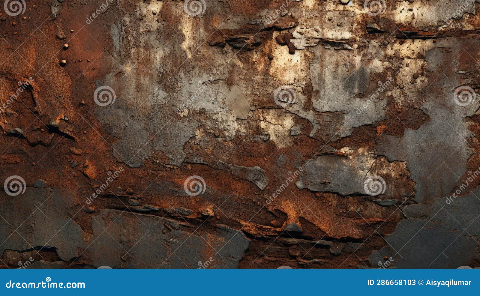 The Surface of Iron that Has Been Rusted and Has Undergone an Oxidation ...