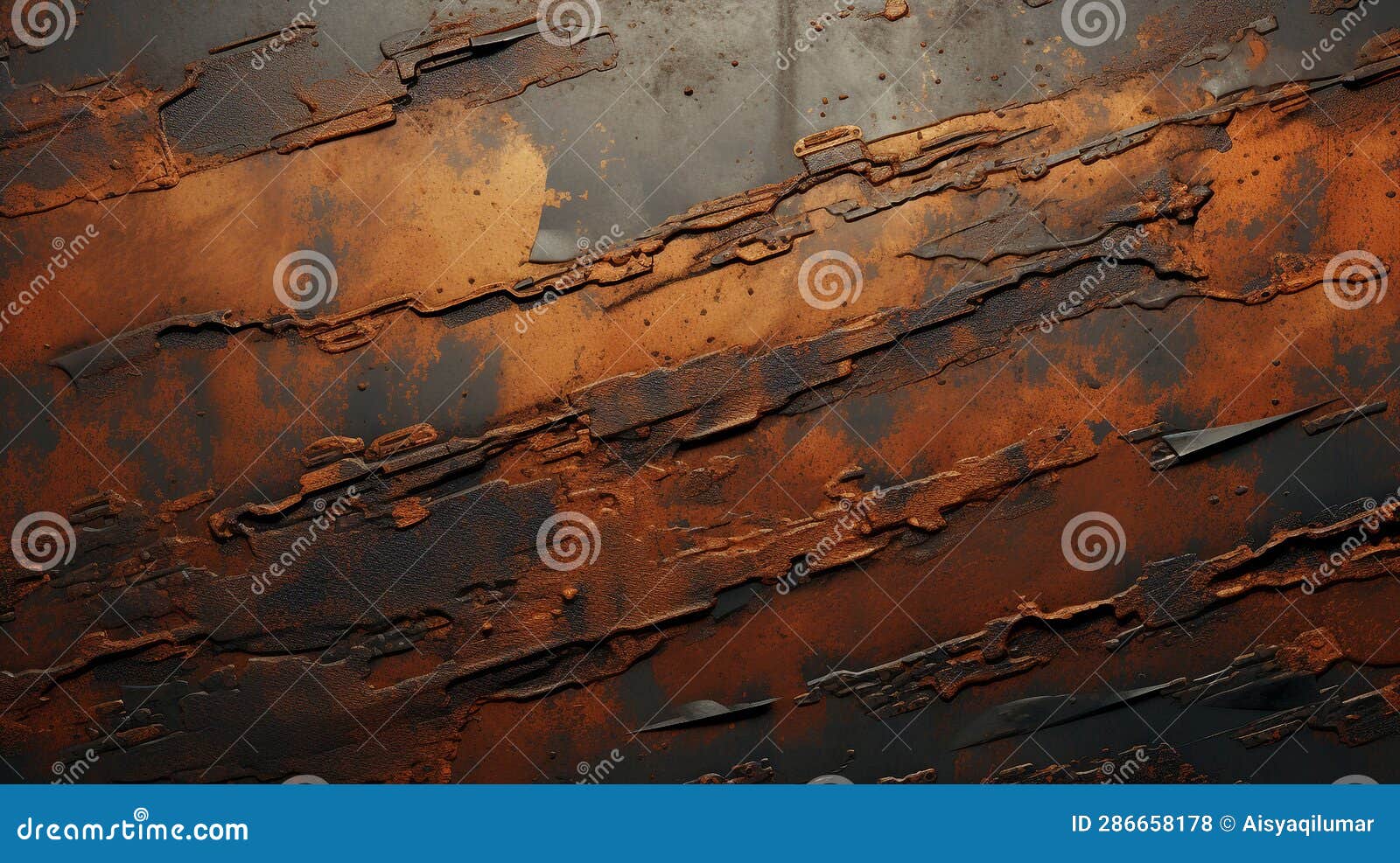 The Surface of Iron that Has Been Rusted and Has Undergone an Oxidation ...
