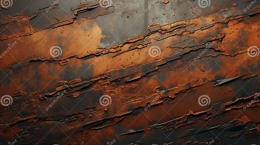 The Surface of Iron that Has Been Rusted and Has Undergone an Oxidation ...