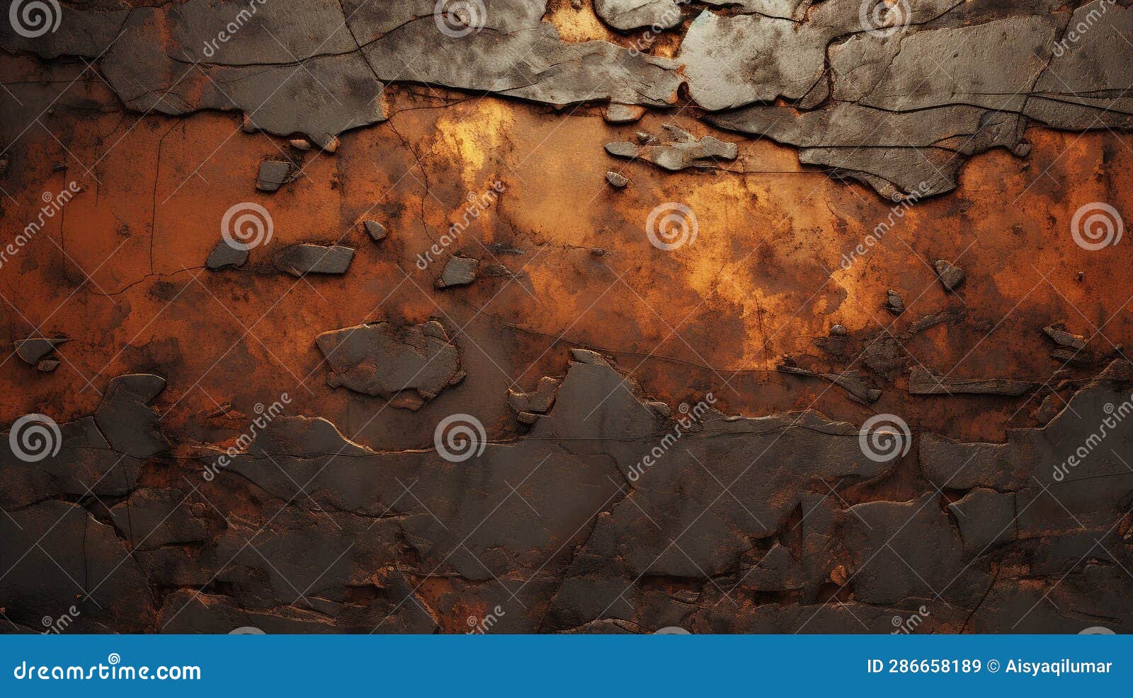 The Surface of Iron that Has Been Rusted and Has Undergone an Oxidation ...
