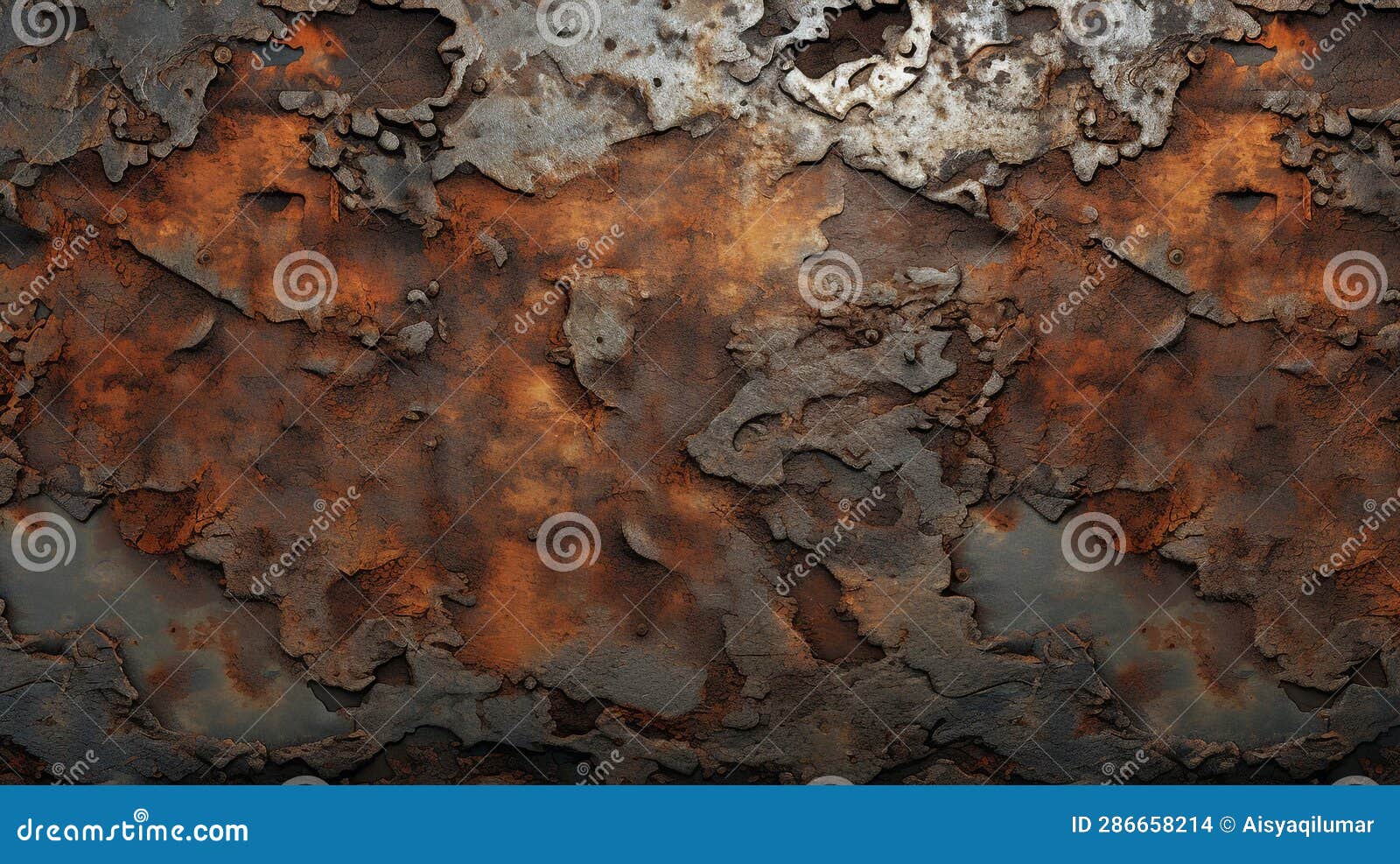 The Surface of Iron that Has Been Rusted and Has Undergone an Oxidation ...