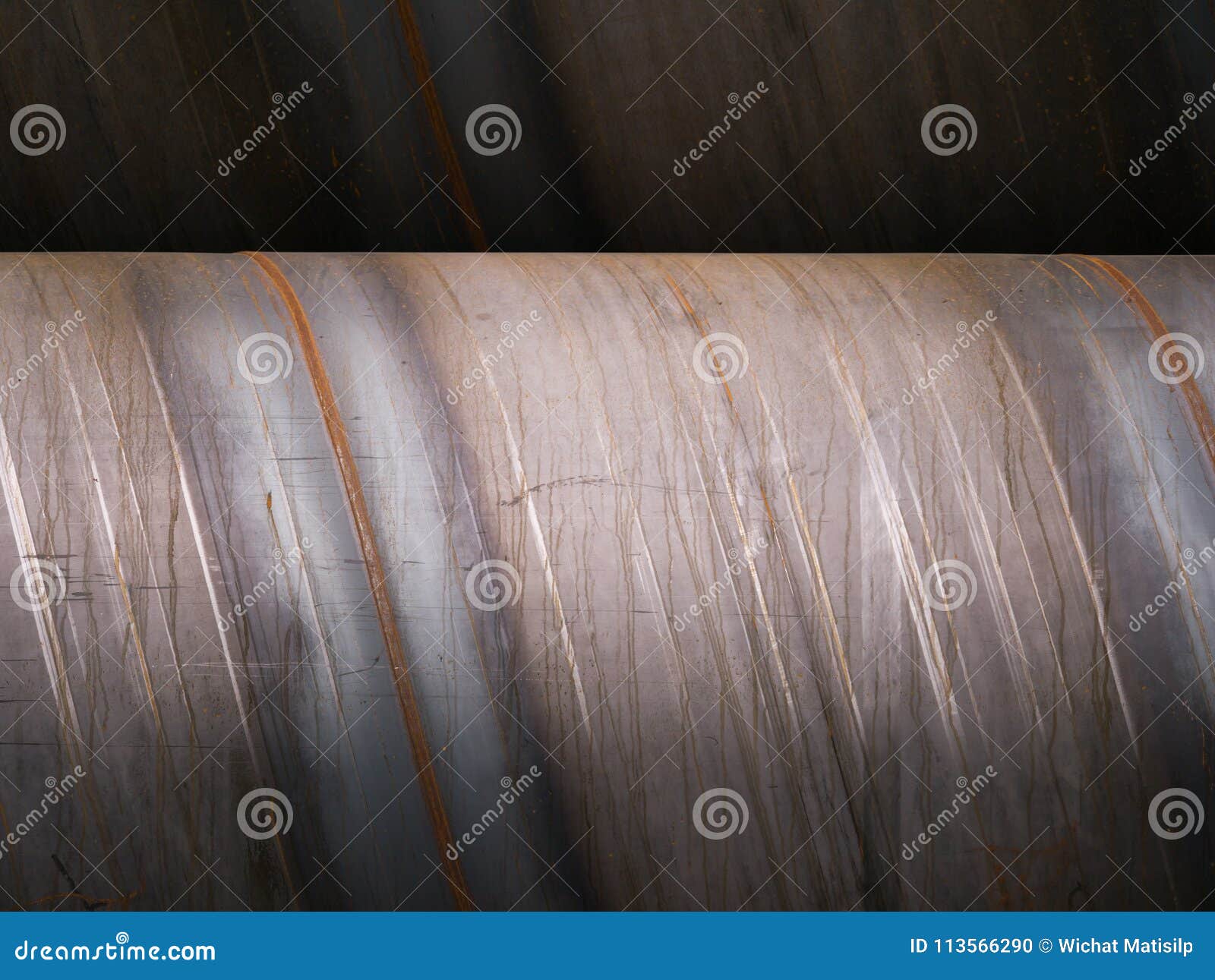 Surface of the Large Steel Pipe Stacking Stock Photo - Image of closeup ...