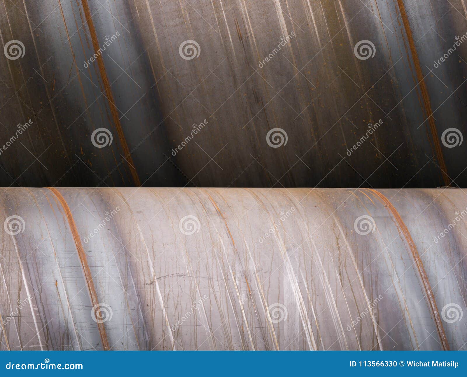 Surface of the Large Steel Pipe Stacking Stock Photo - Image of ...
