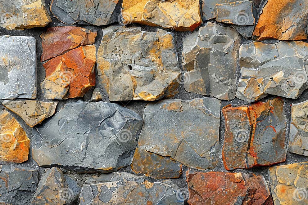 The Surface of Layered Stone. Textures and Patterns of Stone Stock ...