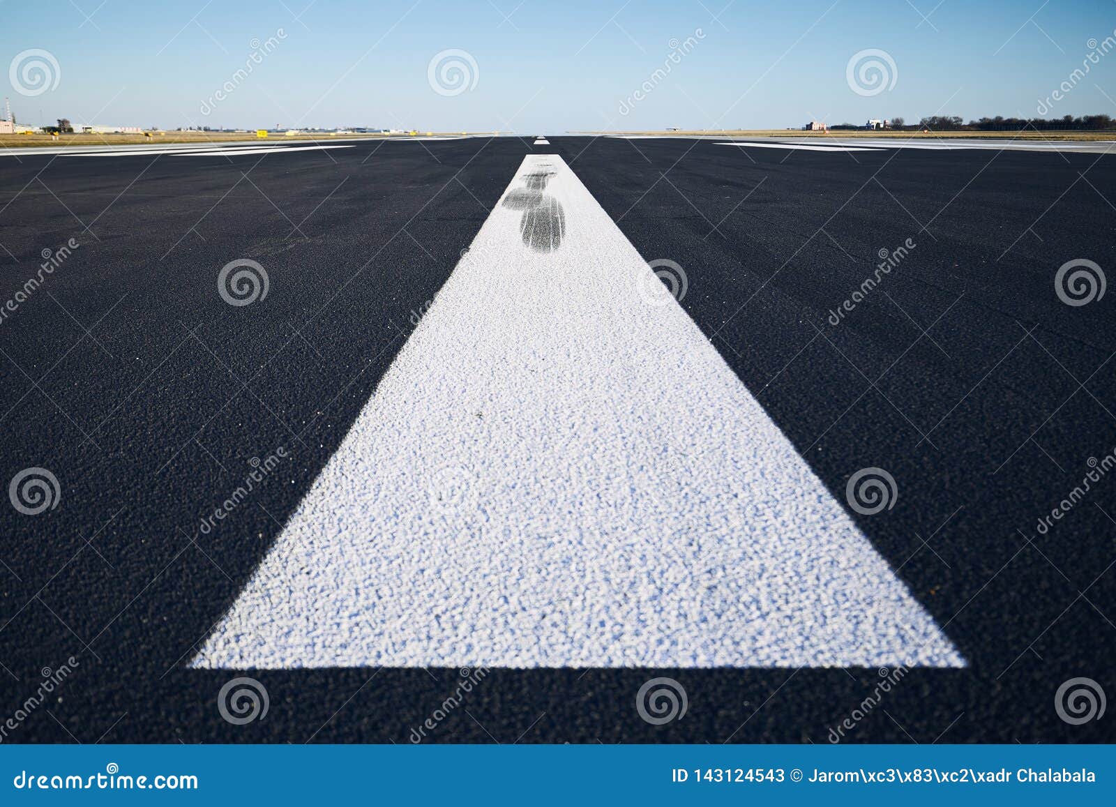 Surface Level of Airport Runway Stock Image - Image of aviation ...