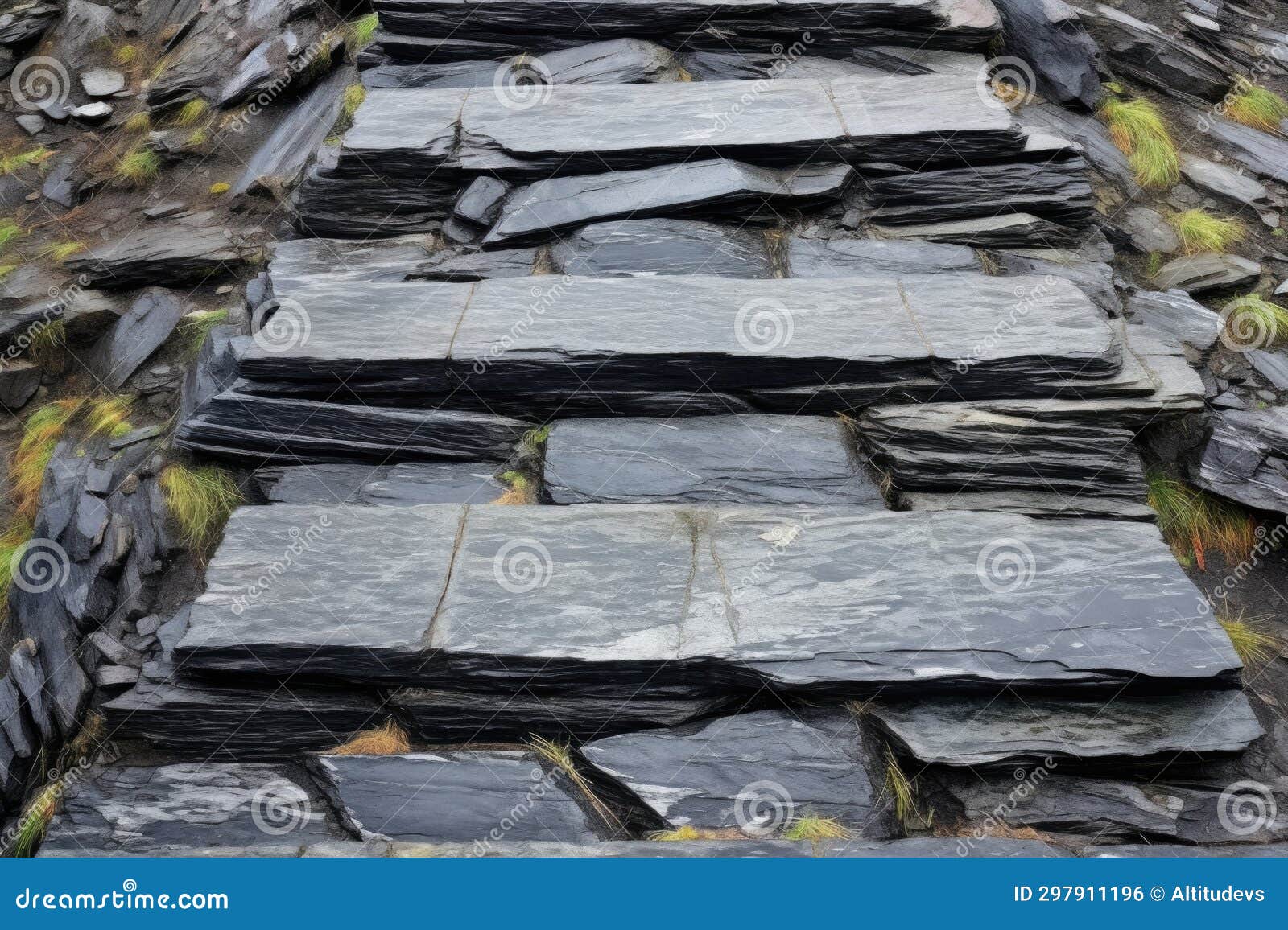 Surface Level View of Slate Steps Stock Photo - Image of stone ...