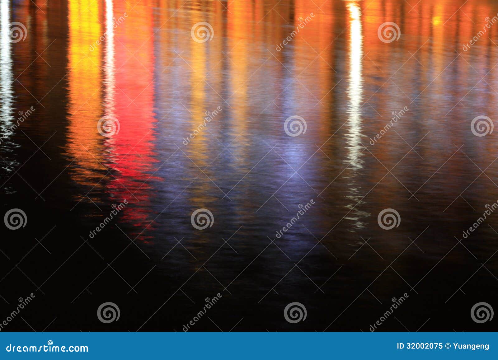 Surface Light Reflection at Night Stock Image - Image of texture ...