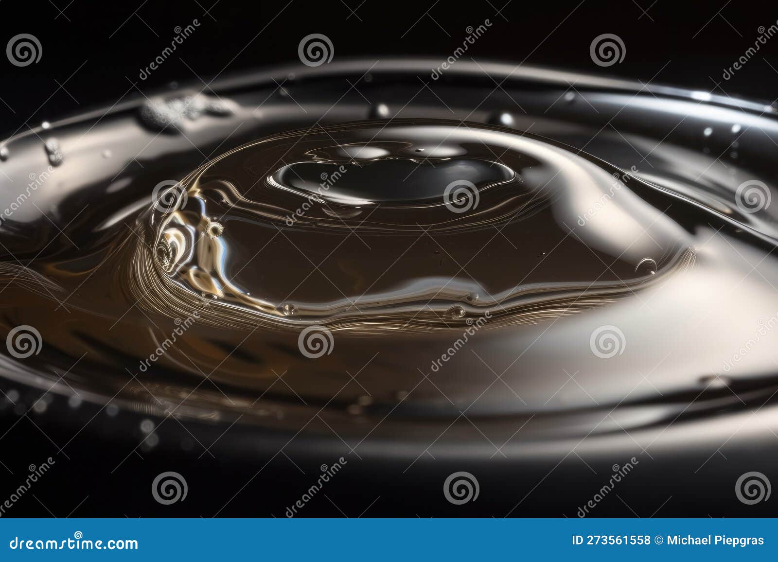 Surface of Liquid Mercury Created with Generative AI Technology Stock ...