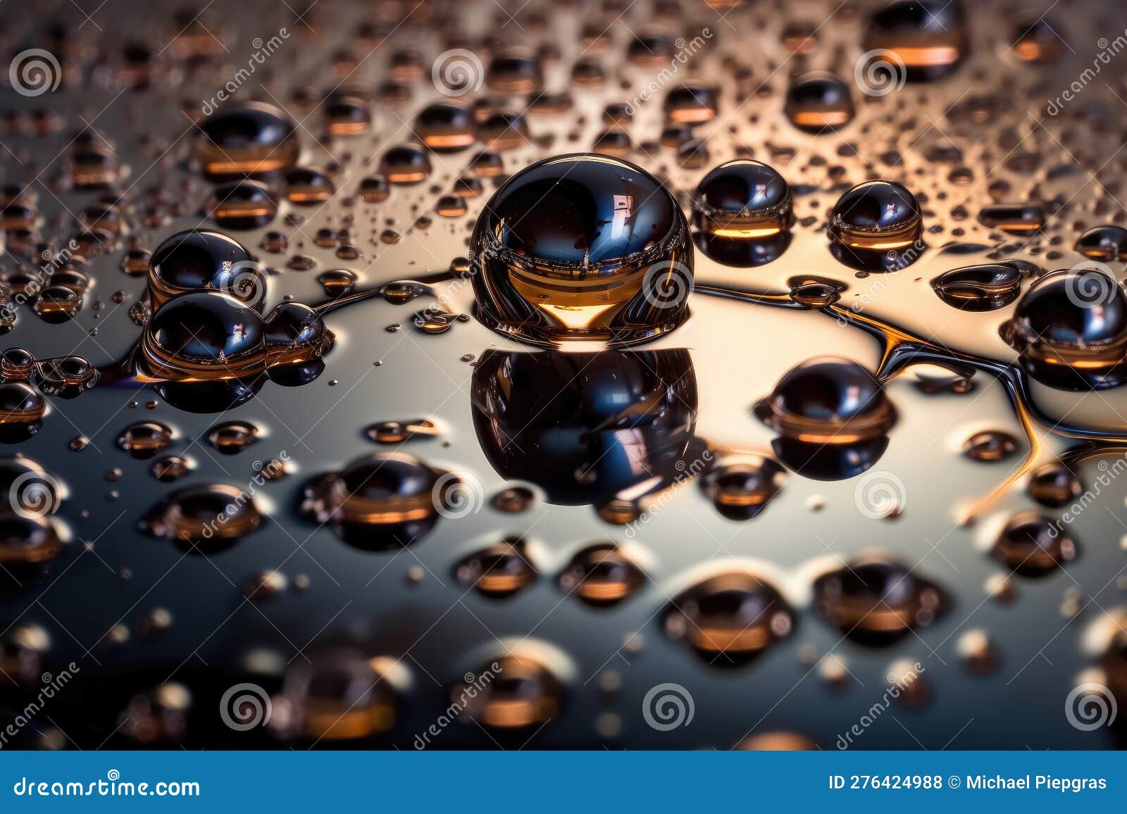 Surface of Liquid Mercury Created with Generative AI Technology Stock ...