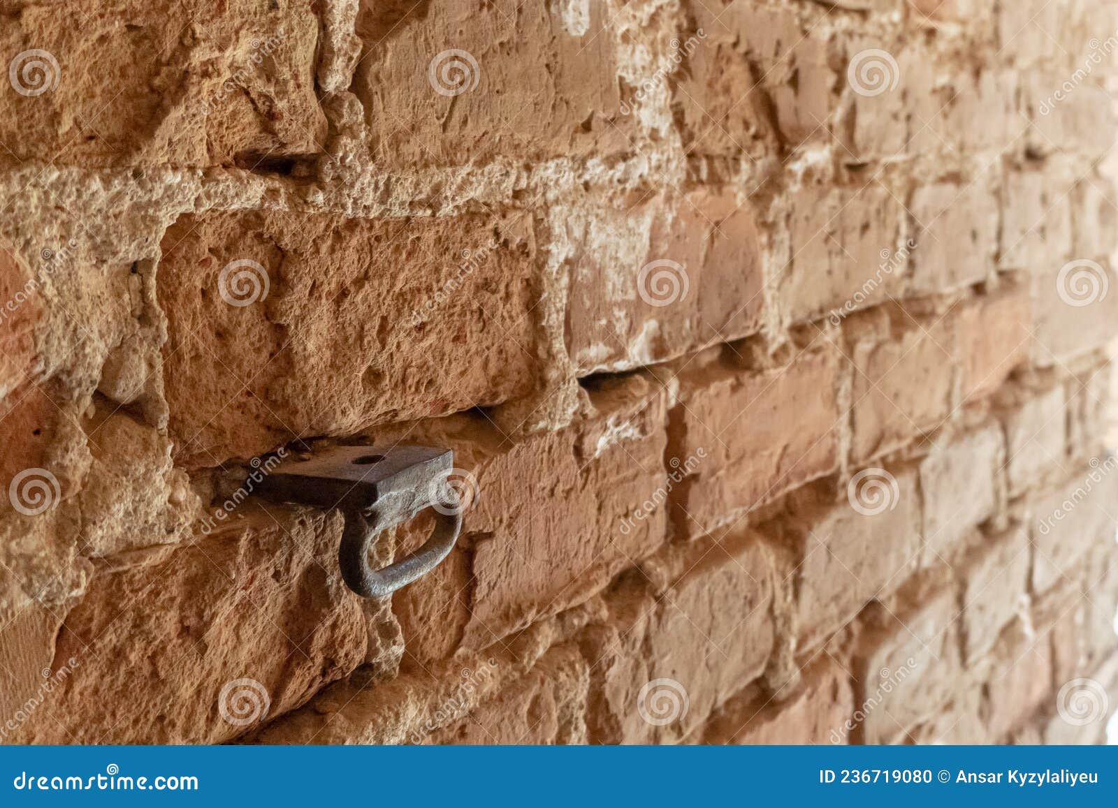 The Surface is Made of Old Red Brick. a Wall of Old Historical ...