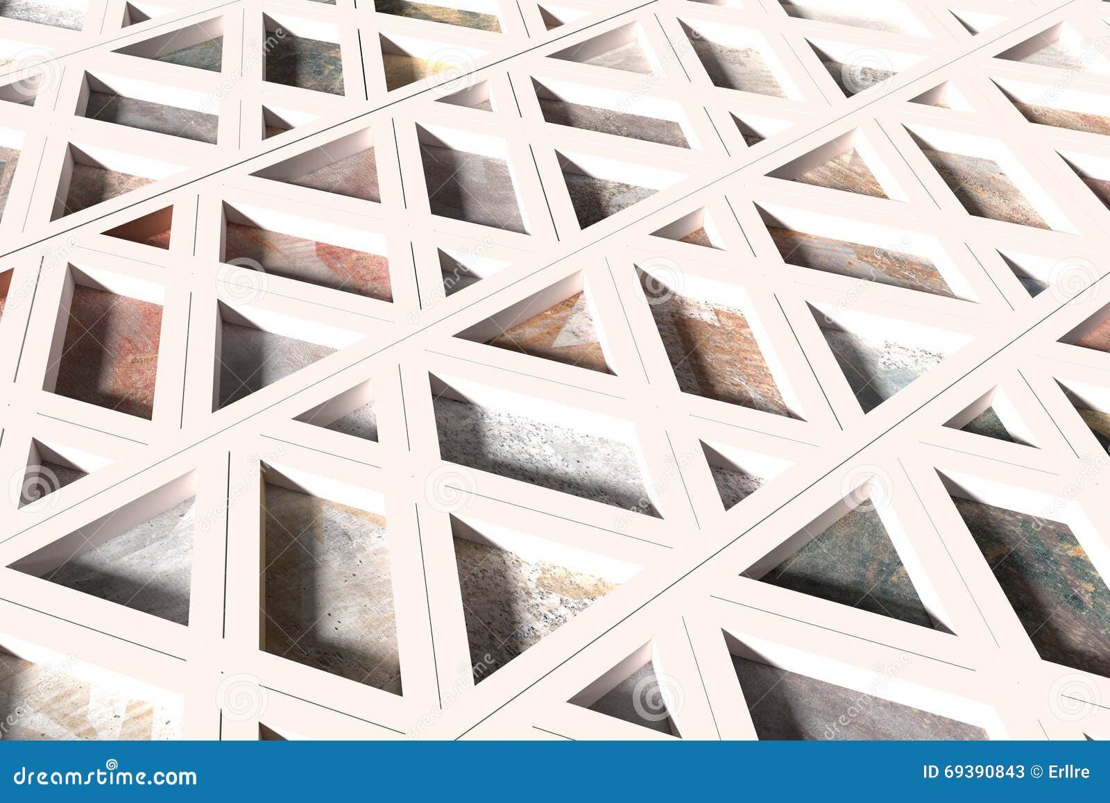 Surface Made of Triangles Splitted with White Lines Stock Illustration ...