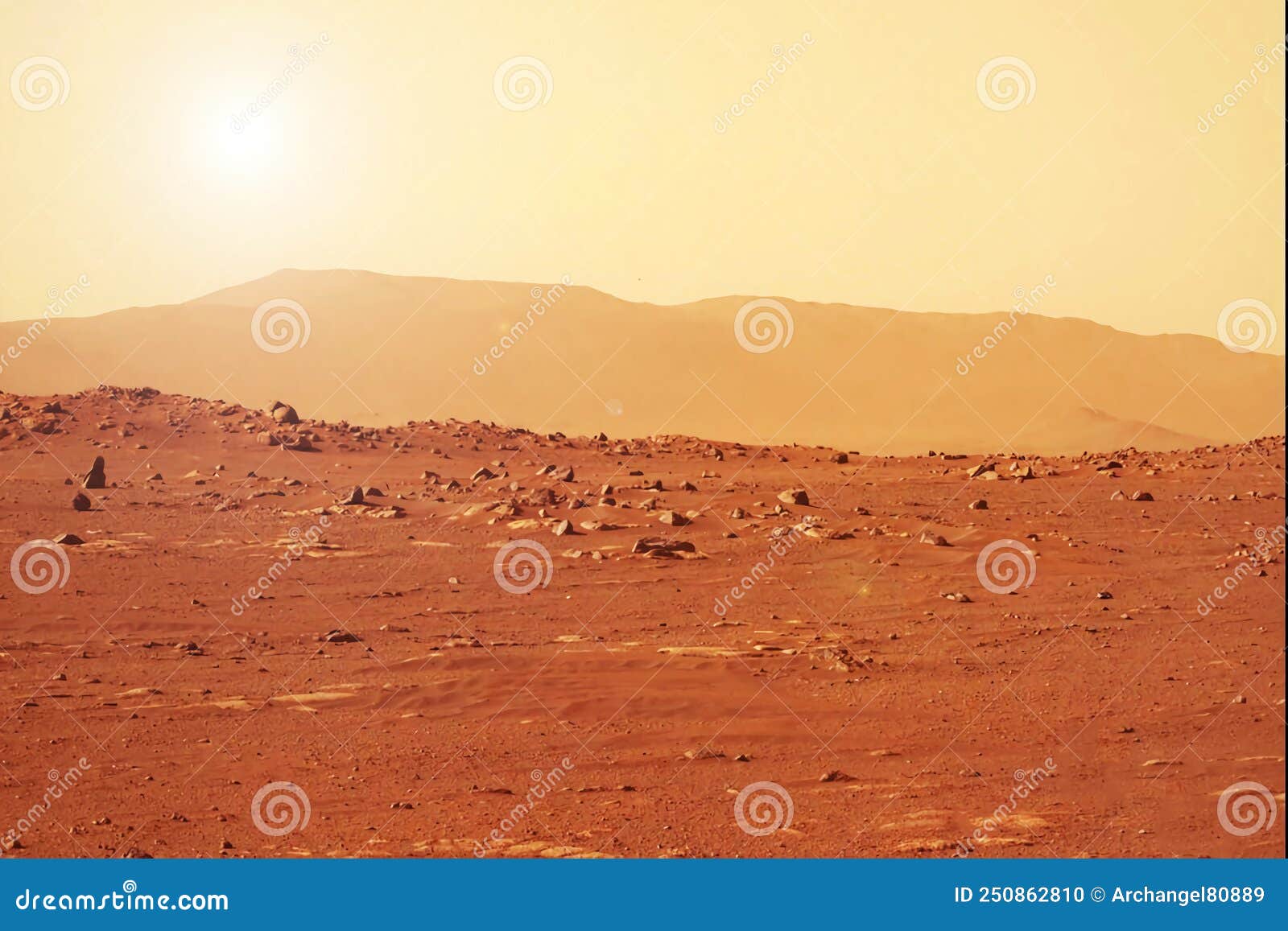 Surface of Mars, Rocky Terrain. Elements of this Image Furnished by ...