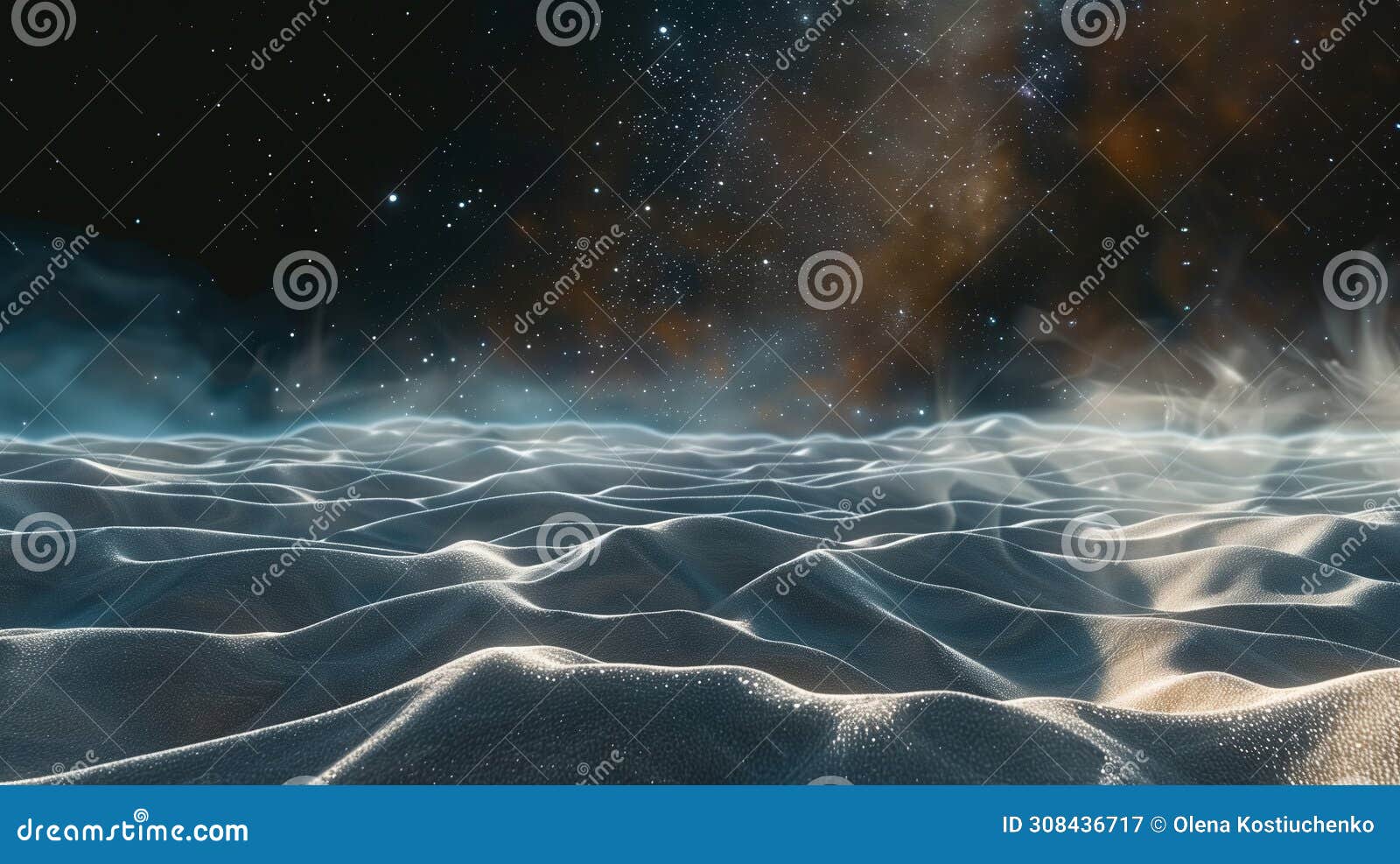 Surface of Mars. Sand with Particles of Light on a Dark Background ...