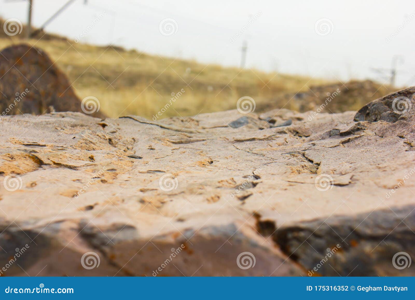 A Surface of a Meteorite on Landscape Background Stock Photo - Image of ...