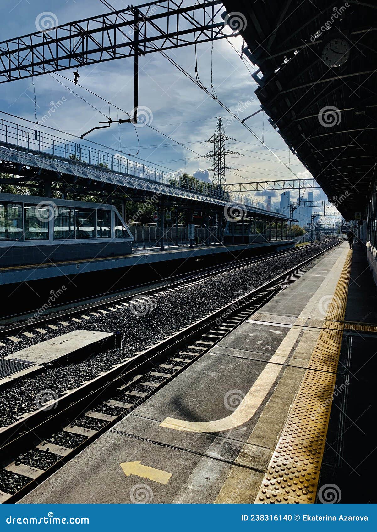Surface metro platform stock photo. Image of construction - 238316140
