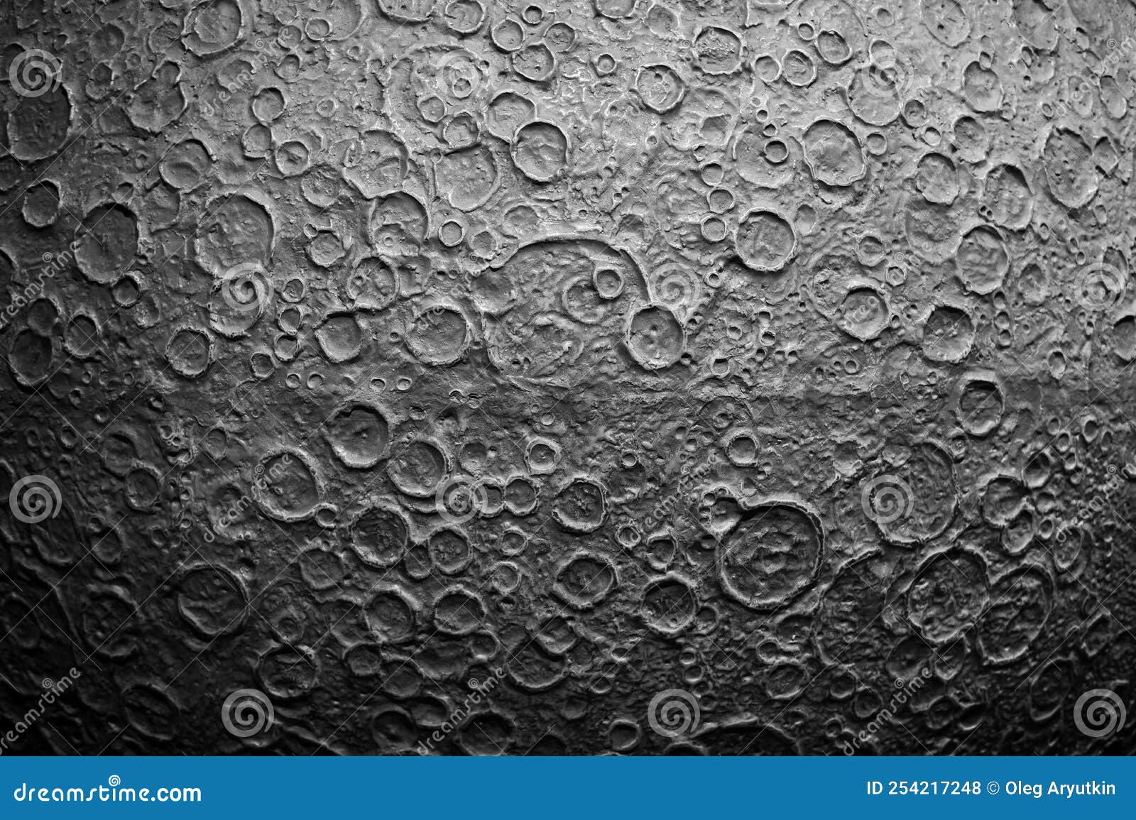Surface of the Moon with Impact Craters. Model of the Moon Stock Photo ...