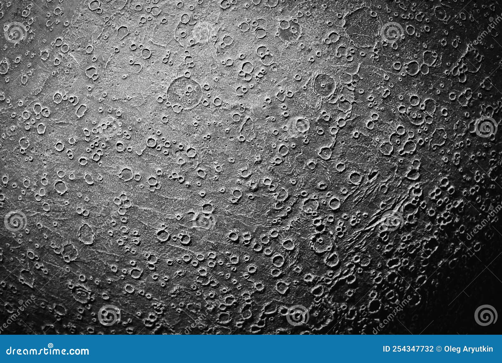 Surface of the Moon with Impact Craters. Model of the Moon Stock Photo ...