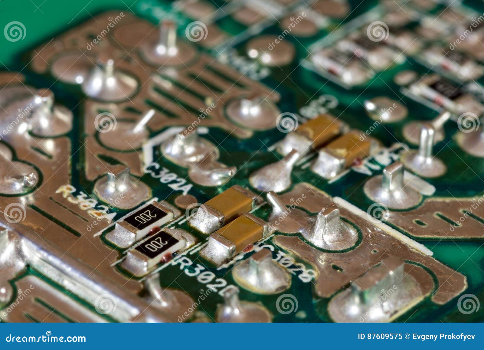 Surface-mount components stock image. Image of chip, bokeh - 87609575