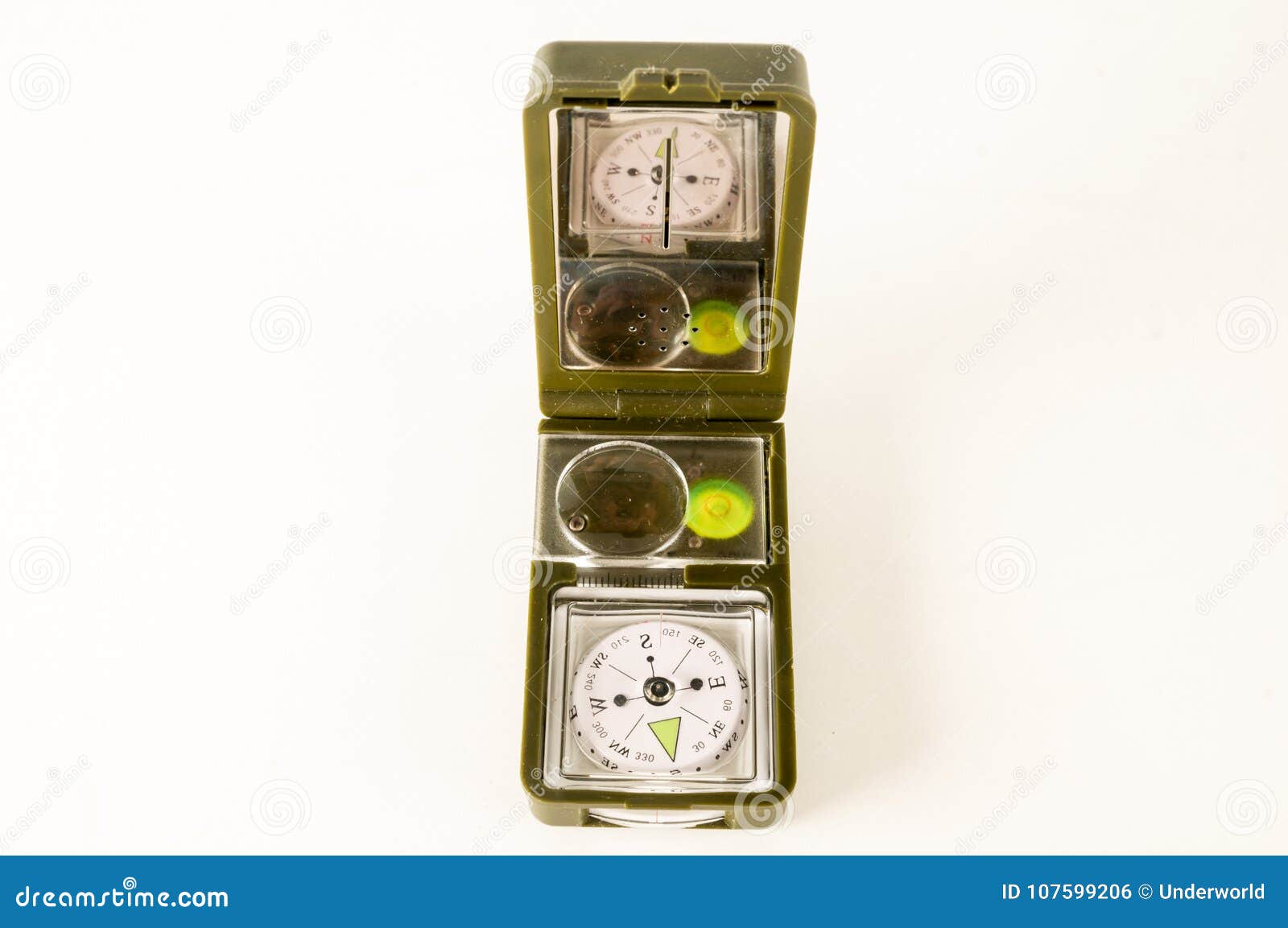 A Surface Mount Liquid-filled Compass Stock Photo - Image of east ...