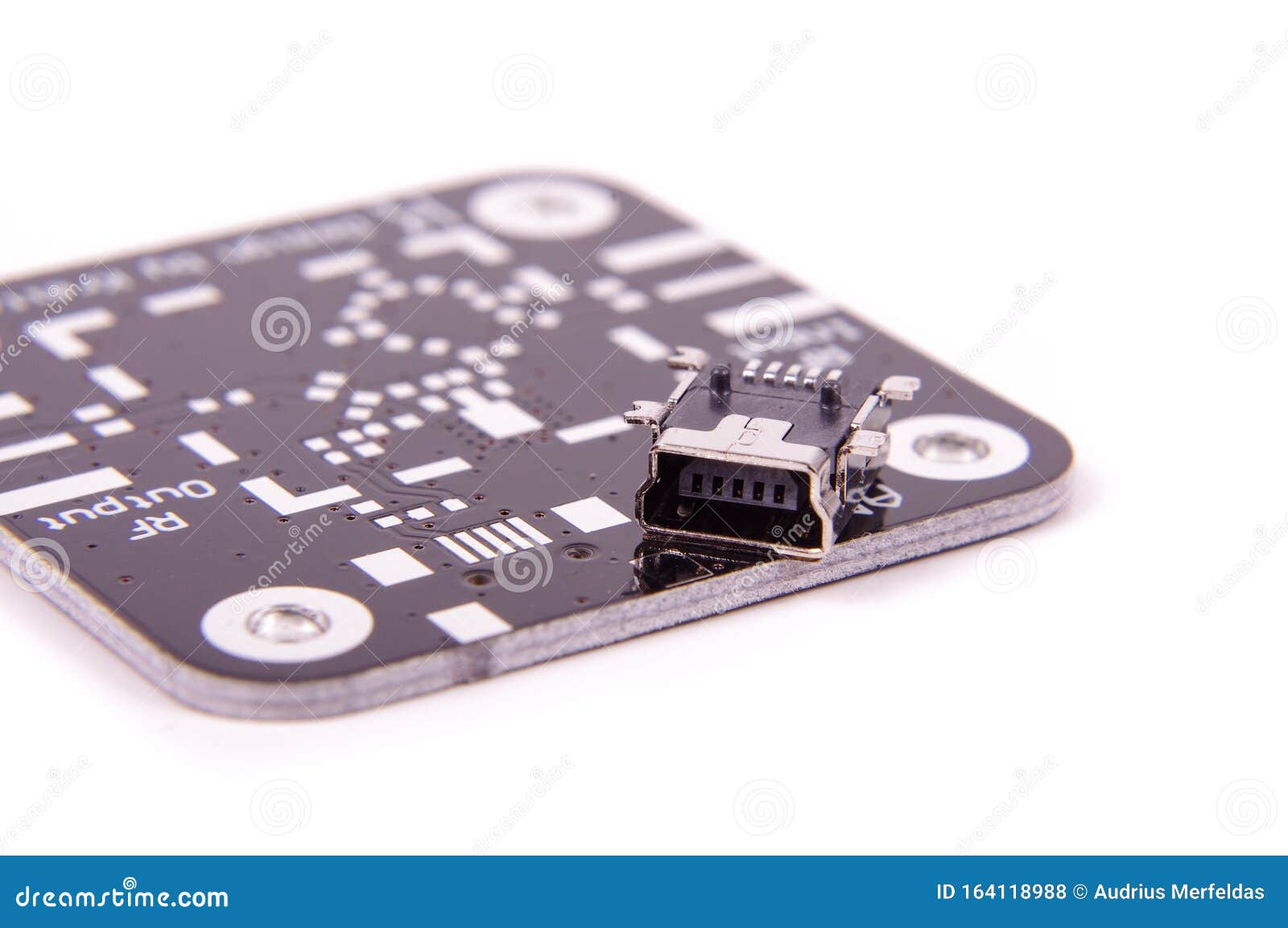 Surface Mount SMD Mini USB Connector Close Up Stock Photo - Image of ...