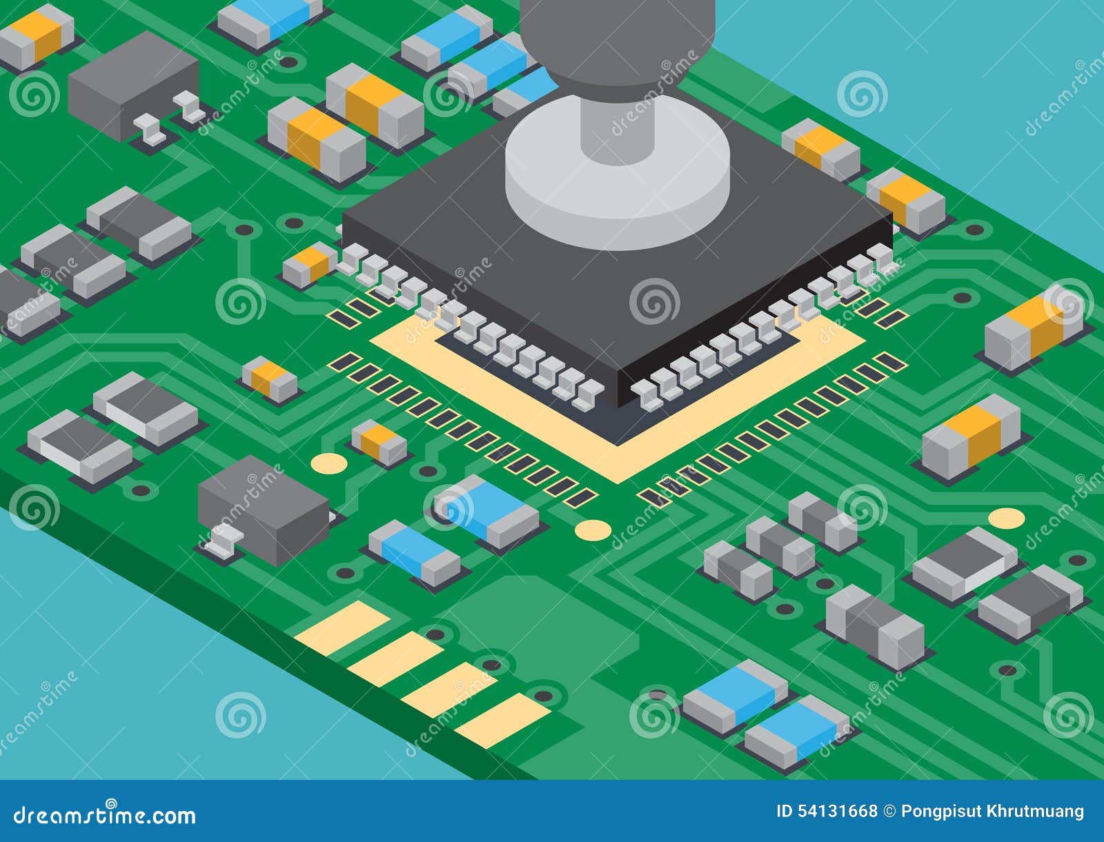 Surface Mount Technology IC Placement Stock Vector - Illustration of ...