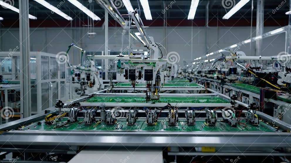 Surface-mount Technology Machine Placing Components on Circuit Boards ...