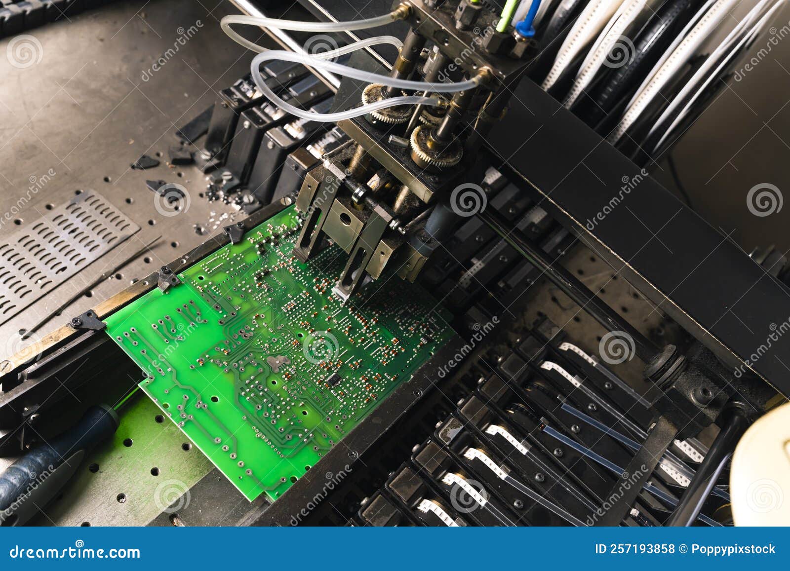 Surface-mount Technology Seen from Closeup Perspective. Specialistic ...