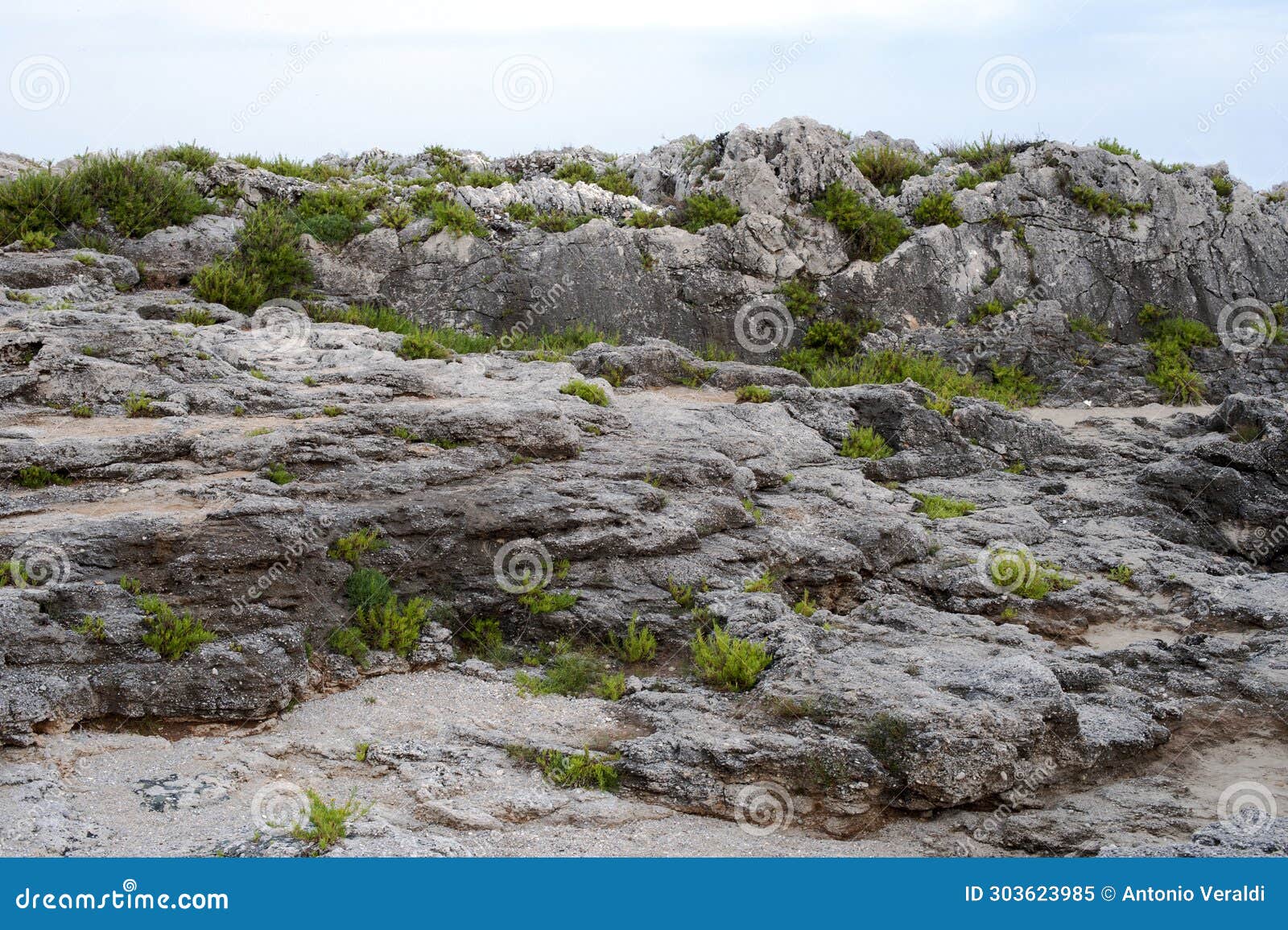 The Surface of the Mountaintop. Stock Image - Image of limestone ...