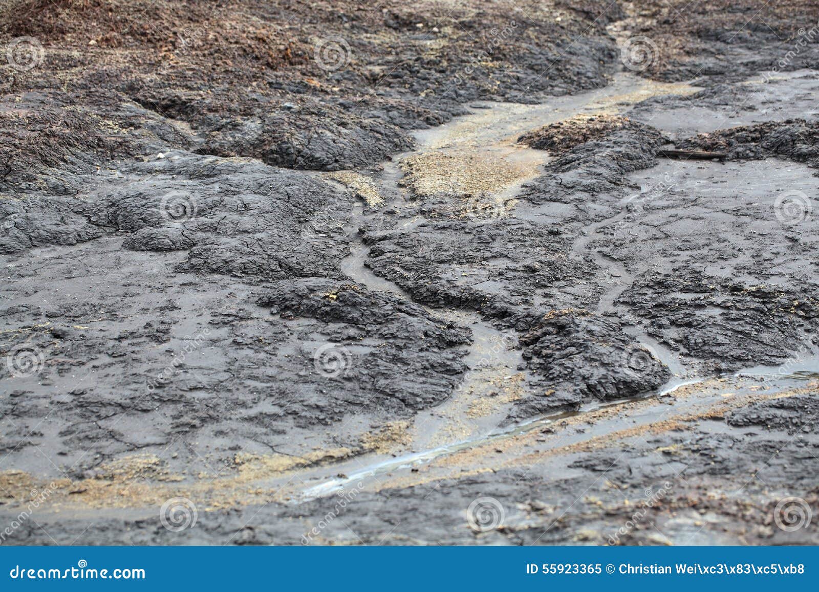 Surface of mud stock image. Image of land, horizontal - 55923365