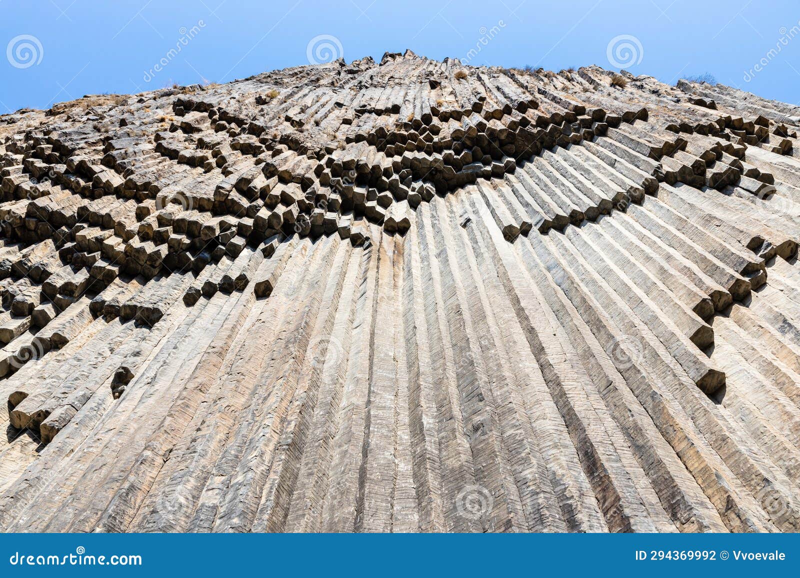 Surface Natural Basalt Columns in Garni Gorge Stock Photo - Image of ...