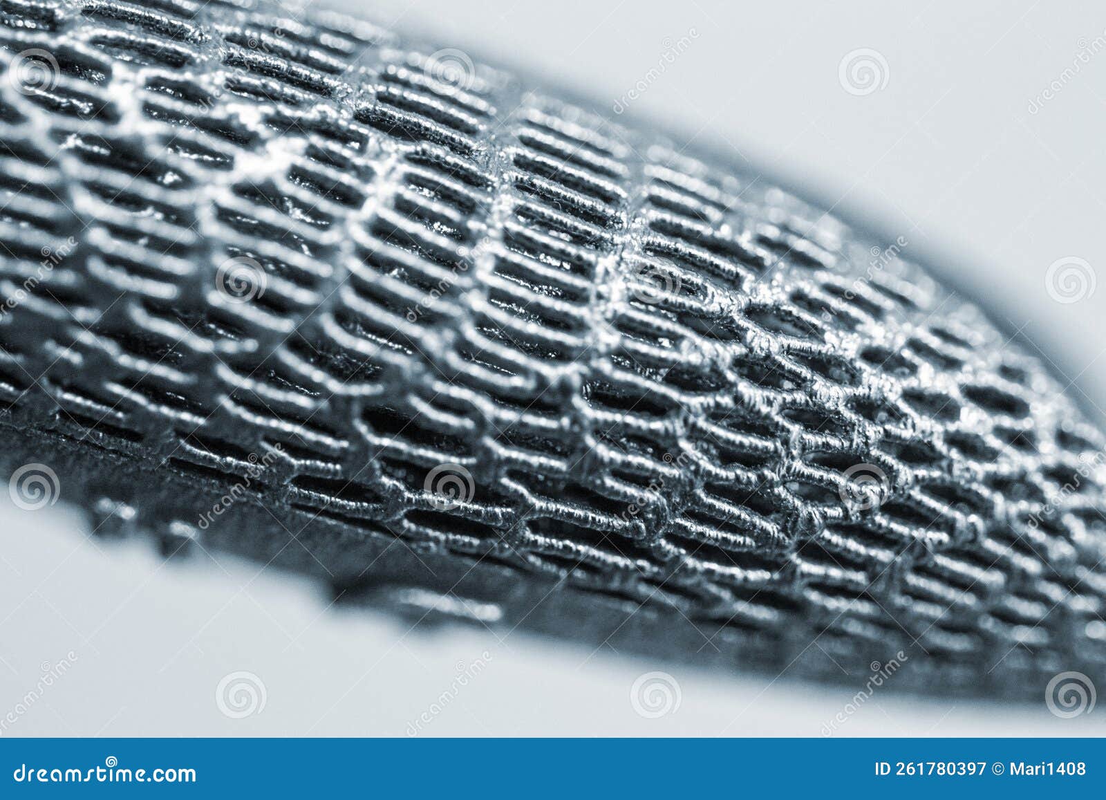 Surface of Object Printed on 3D Printer for Metal Macro. Close-up View ...