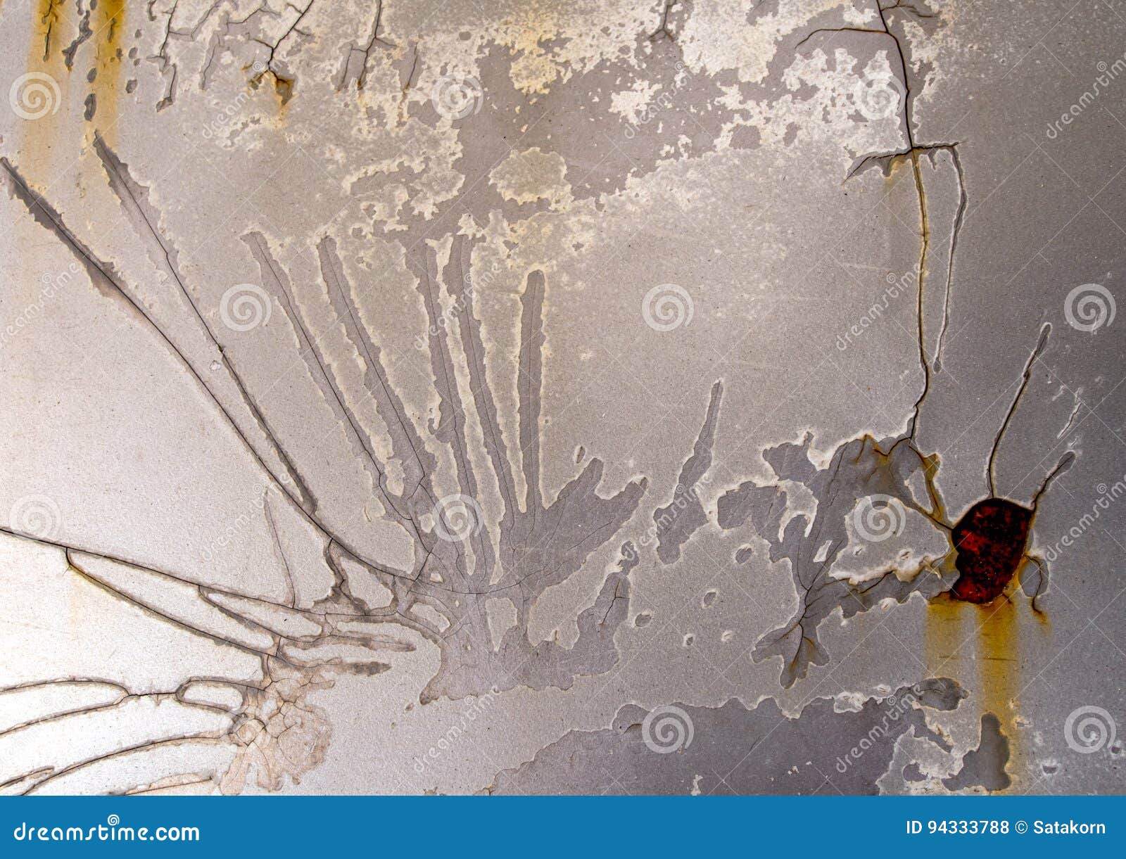 Surface of Old Car Paint Cracked and Disintegrated Stock Photo - Image ...
