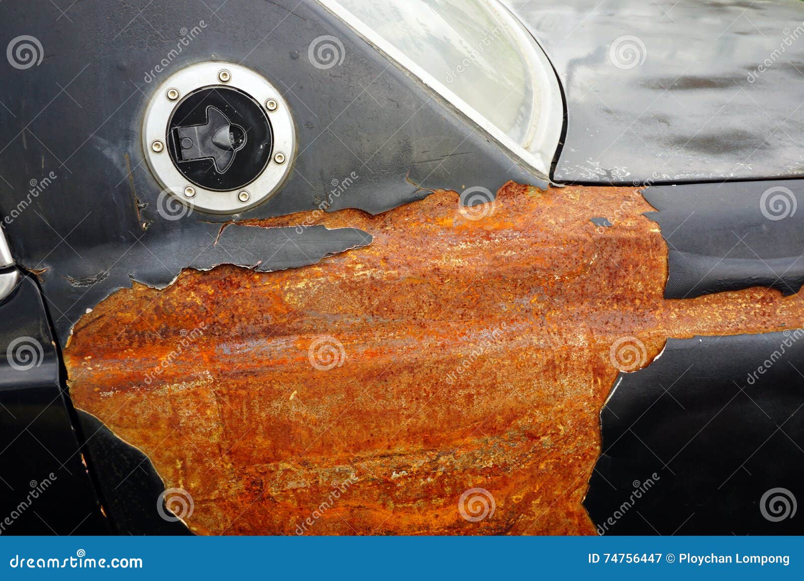 Surface of Old Car and Rust. Stock Image - Image of retro, surface ...