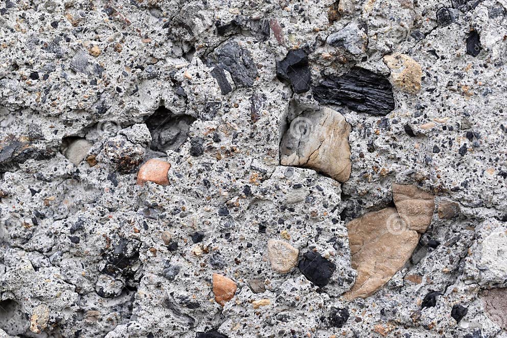 The Surface of an Old Cinder Block Falling Apart Stock Photo - Image of ...
