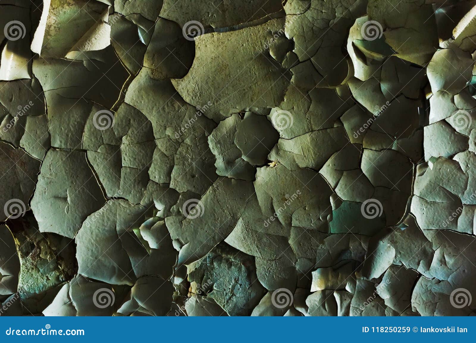 A Surface with an Old Cracked Paint Splitting Large Pieces Stock Image ...