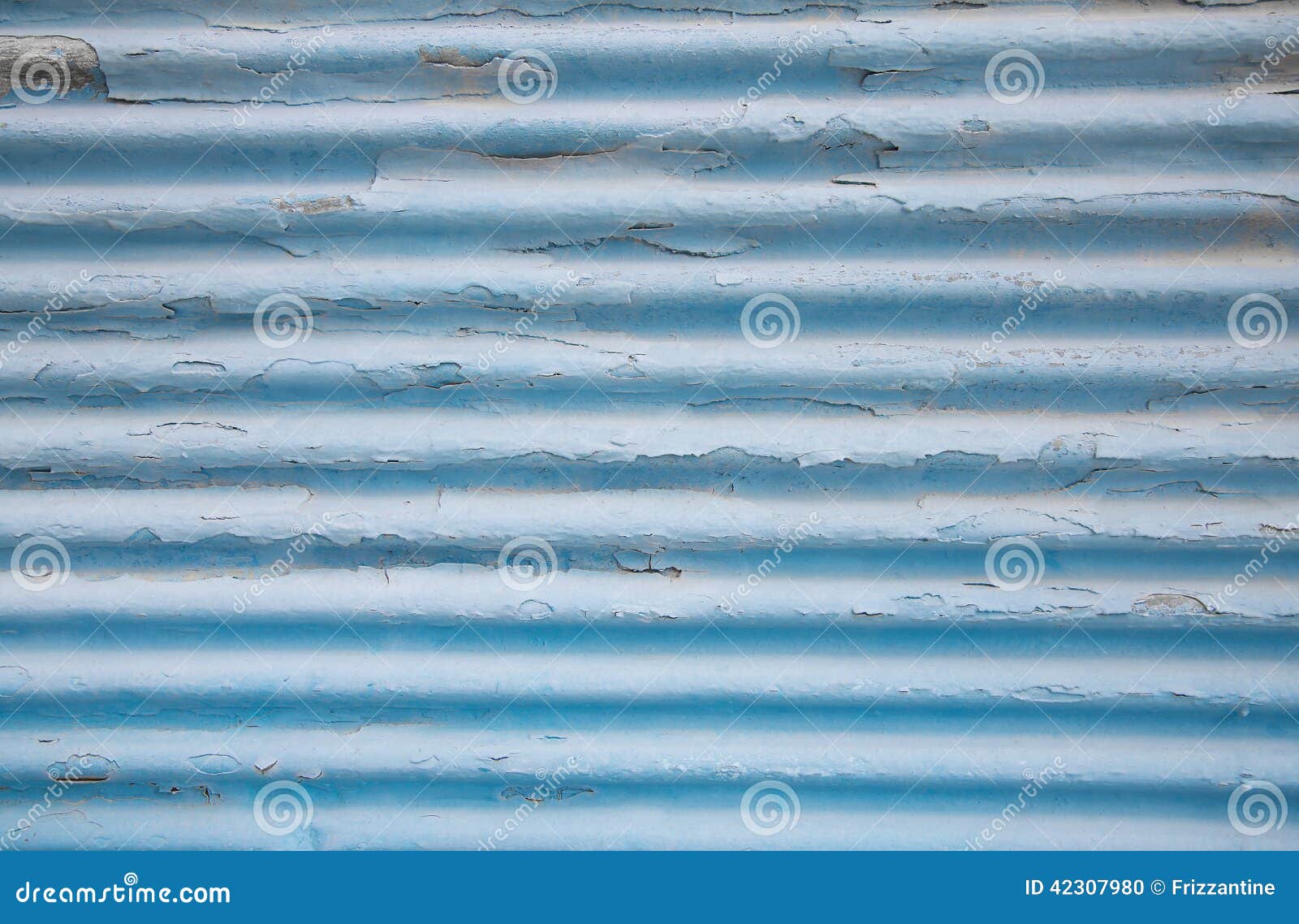 Surface of an Old Painted Blue Tin Background with Panels. Stock Photo ...